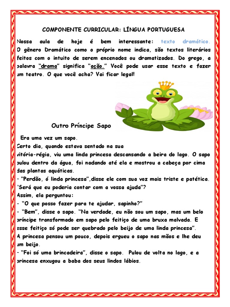 4 ANO Texto Dramático | PDF