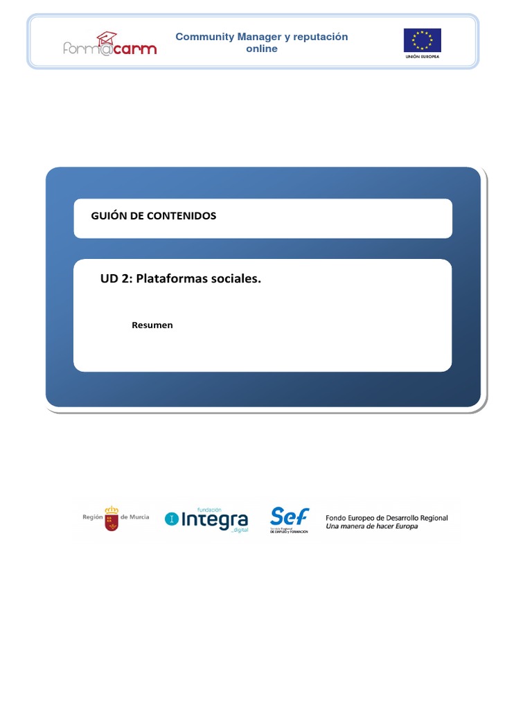 CM Resumen U2 | PDF | Youtube | Facebook