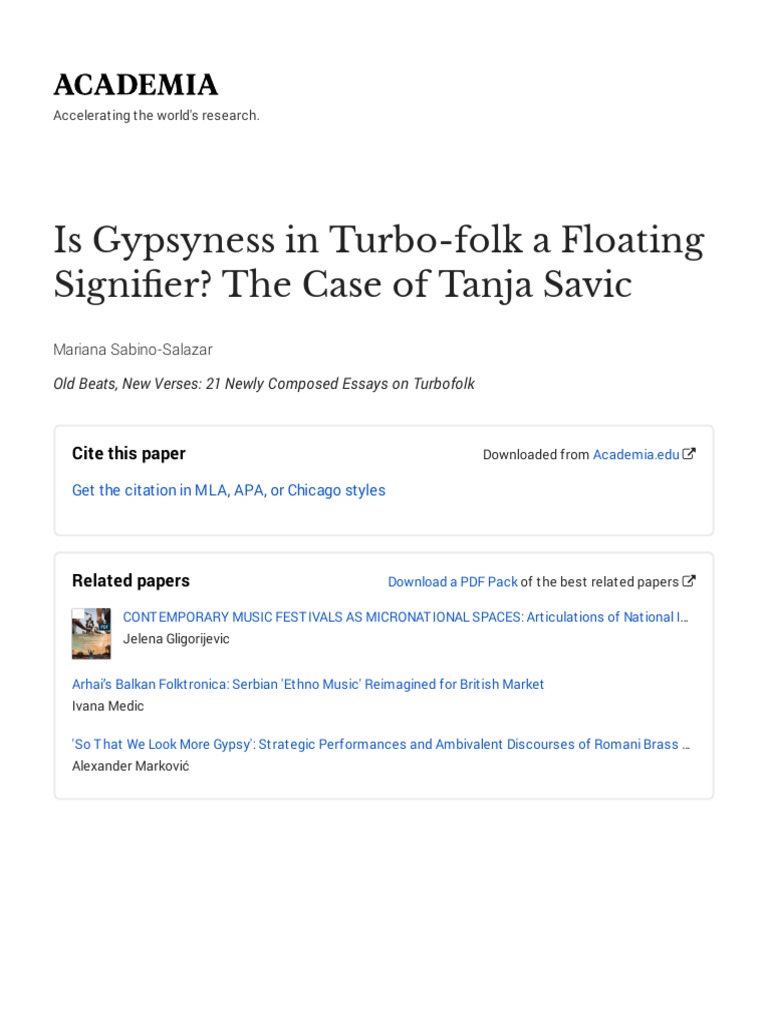 Accelerating research with a floating signifier | PDF | Romani People ...