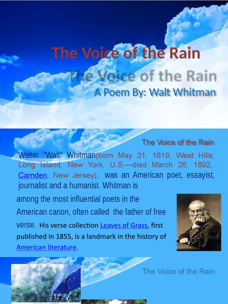 The Voice of The Rain | PDF | Rain | Earth