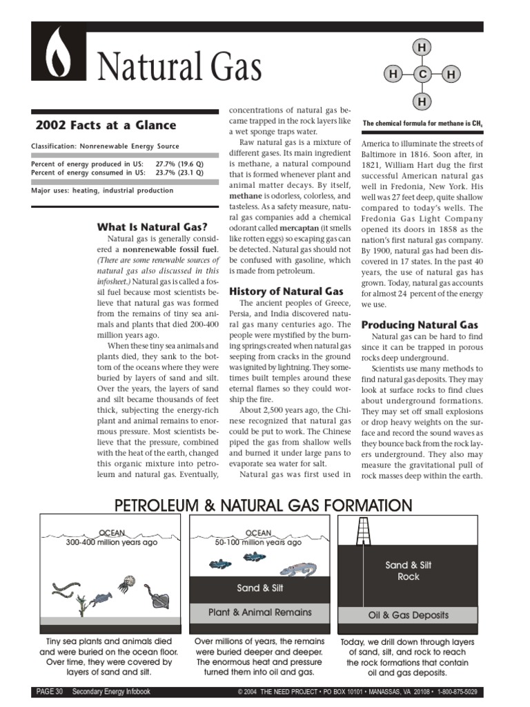 Natural Gas: 2002 Facts at A Glance | PDF | Natural Gas | Fuels