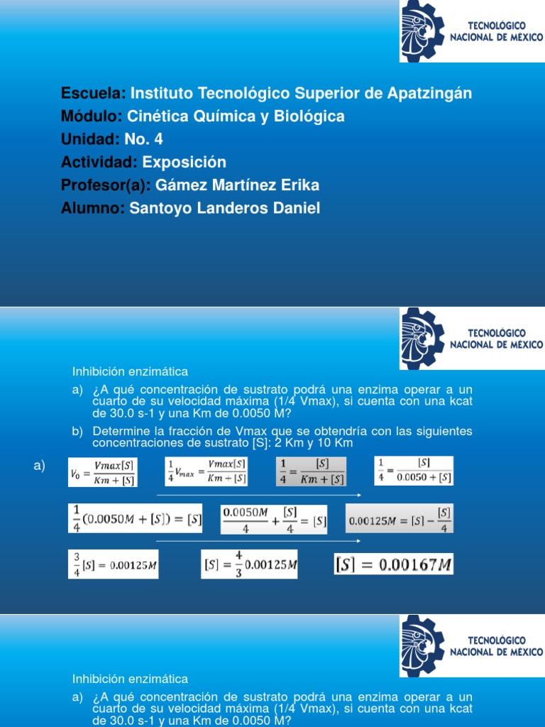 Ev U4 Exposición | PDF | Inhibidor de la enzima | Enzima