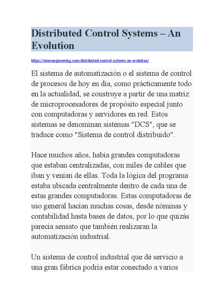 Distributed Control Systems CHARMs | PDF | Controlador lógico ...