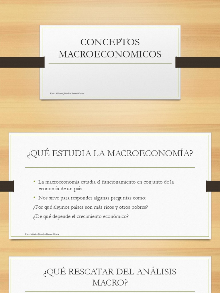 Clase 1 Conceptos Macroeconomicos | PDF | Macroeconómica | Producto Interno Bruto