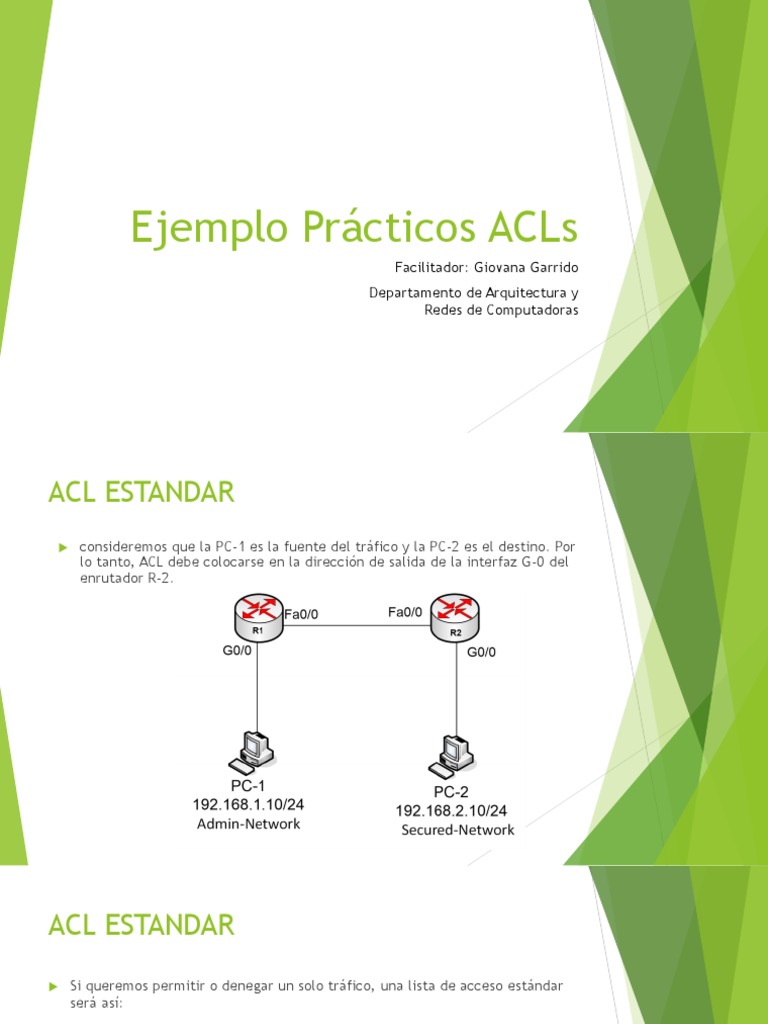 Ejemplos Prácticos de ACLs | PDF | Dirección IP | Protocolos de internet