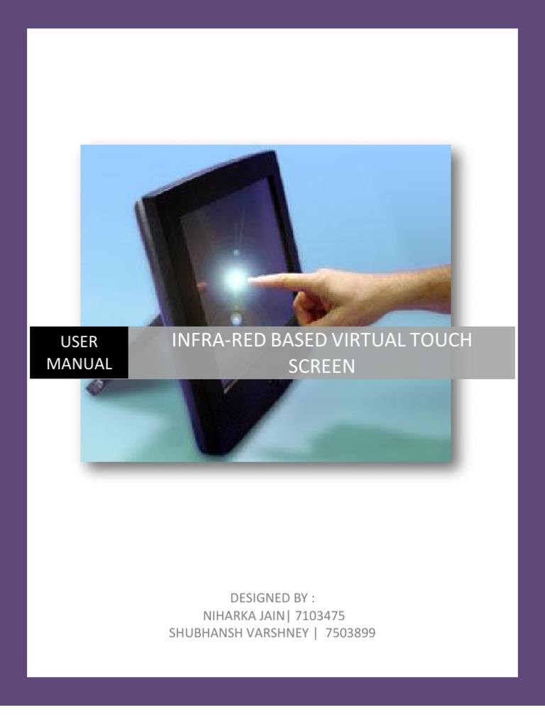 Infra-Red Based Virtual Touch Screen: User Manual | PDF | Touchscreen ...