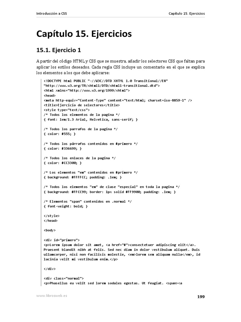 Ejercicios Css | PDF | Texto