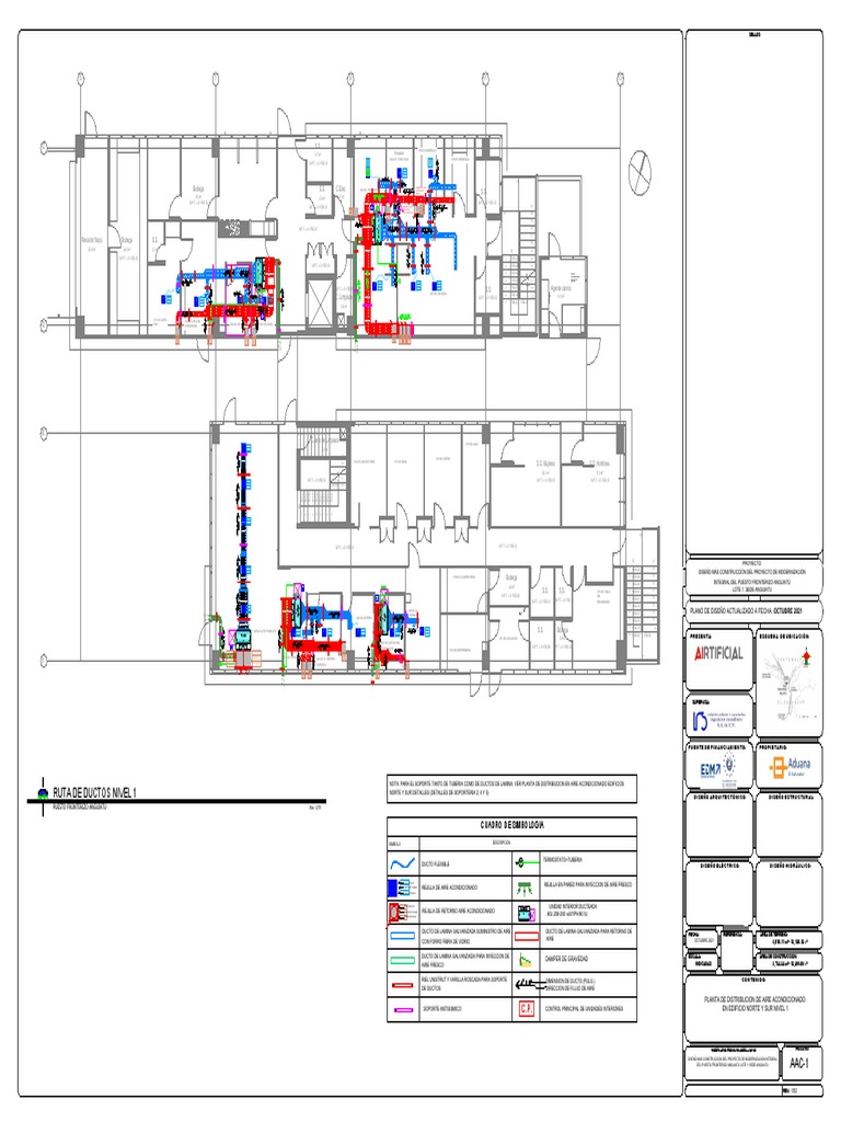 Plano AAC - Ruta de Ductos N1 | PDF