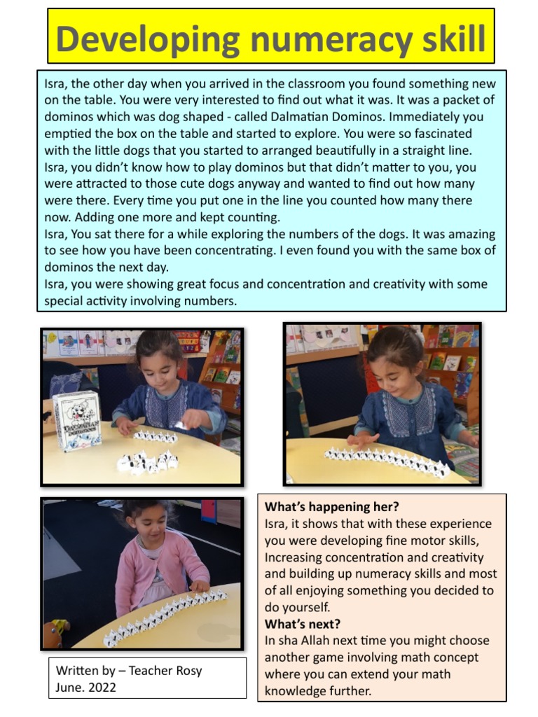 Dalmatian Dominos: Boosting Numeracy Skills | PDF | Self-Improvement