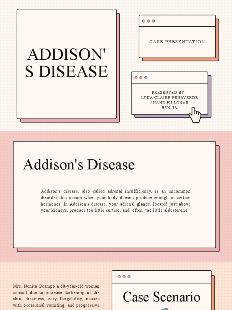 Addison' S Disease: Case Presentation | PDF | Adrenal Gland | Cortisol