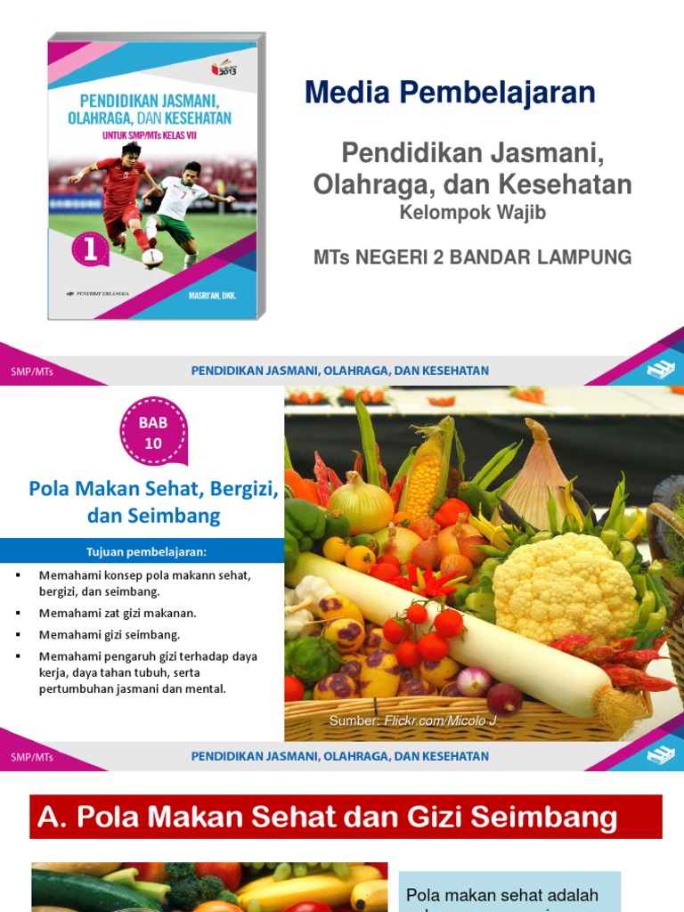 PJOK Kelas 7 Bab 10 Pola Makan Sehat, Bergizi, Dan Seimbang | PDF