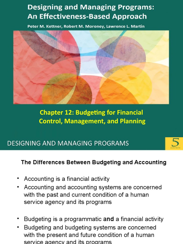 Chapter 12: Budgeting For Financial Control, Management, and Planning ...