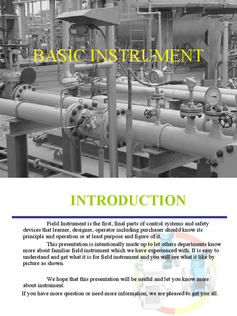Field Instrument Presentation (Rev.2) | PDF | Flow Measurement ...