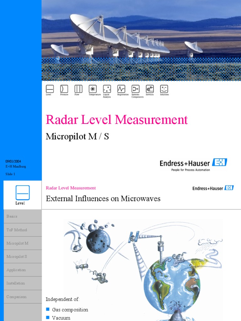 Radar Level Measurement: Micropilot M / S | PDF | Radar | Hertz