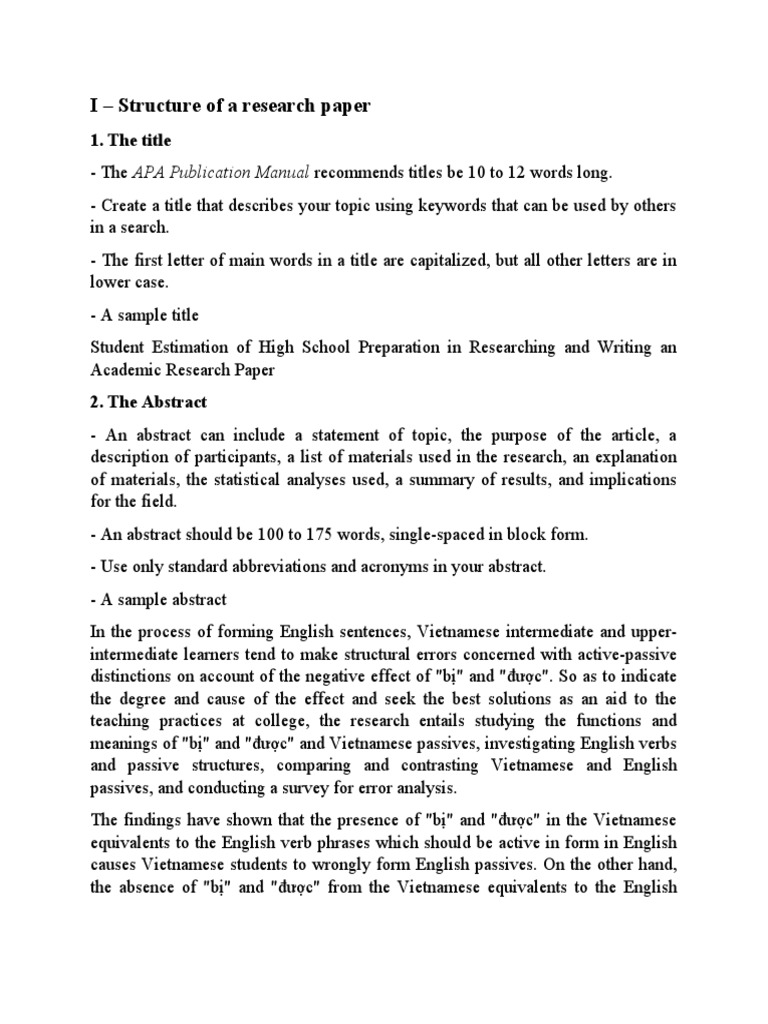 Chapter 2 Structure in Research Papers | PDF | English Language ...