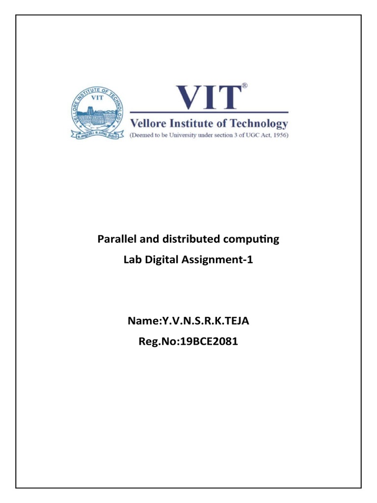 Parallel and Distributed Computing Lab | PDF