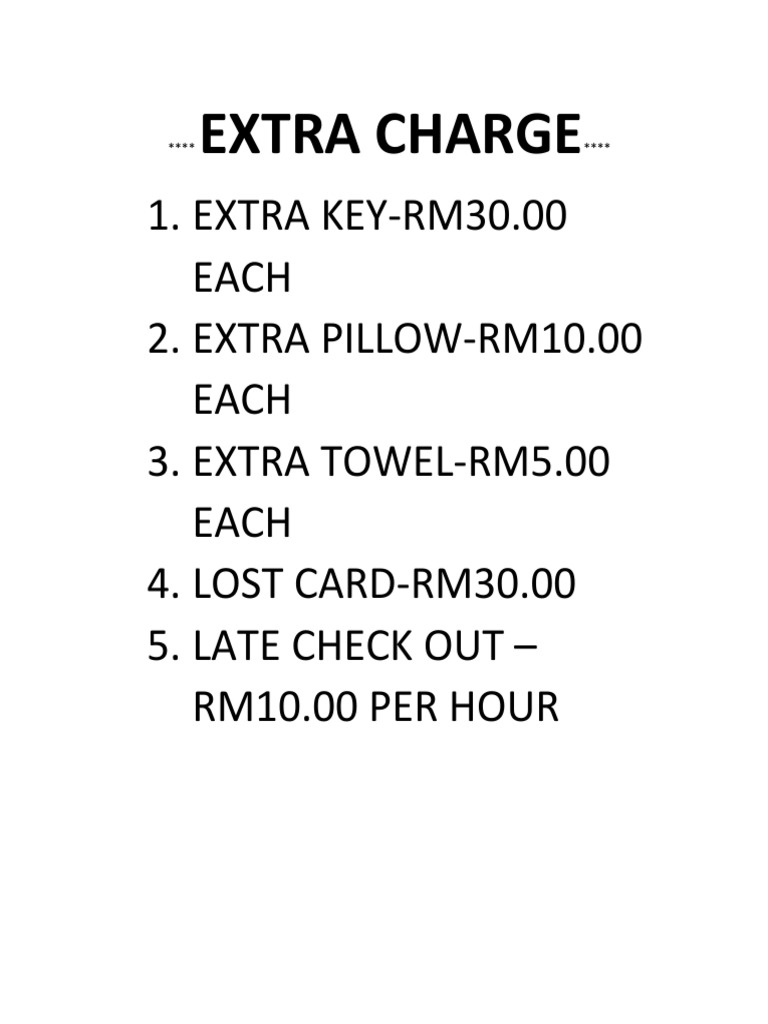 Extra Charge | PDF