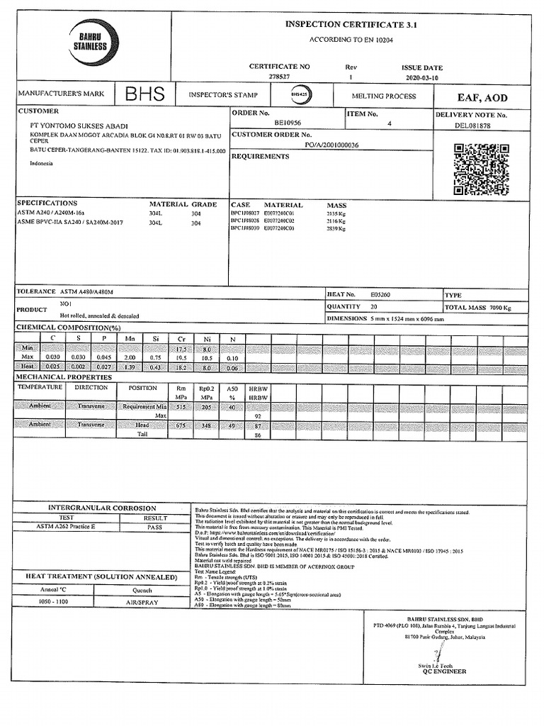 Bahru Stainless | PDF
