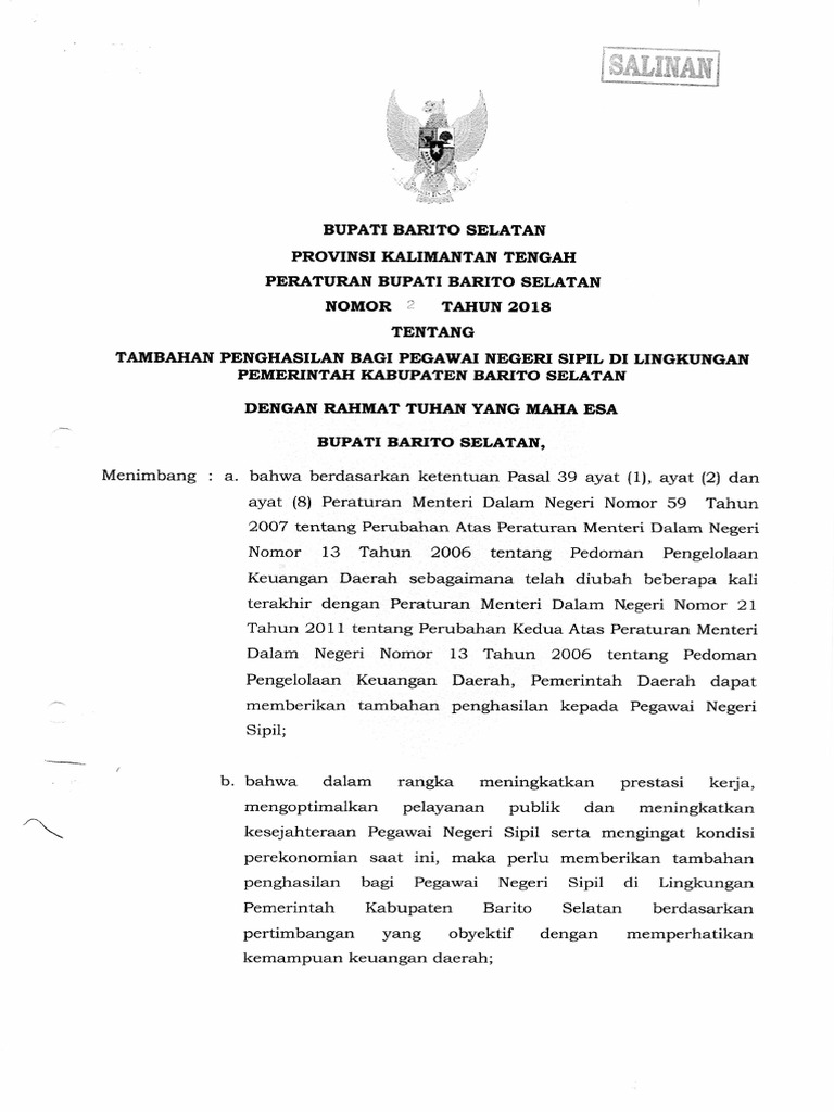 Contoh Perbub | PDF
