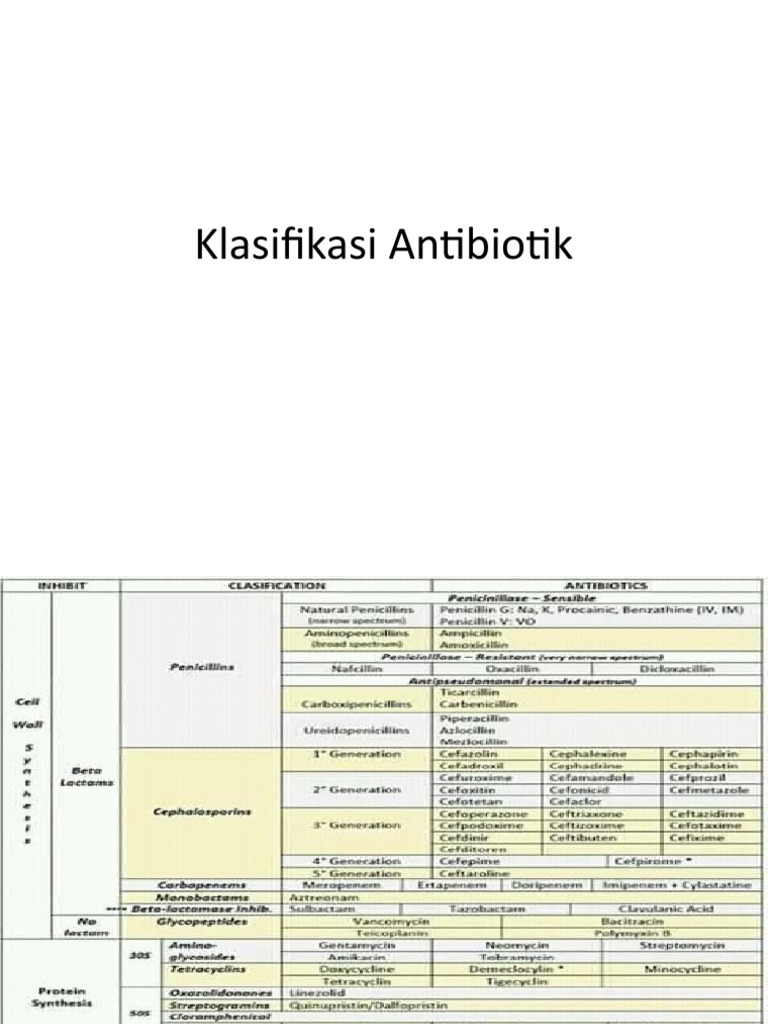 Klasifikasi Antibiotik | PDF