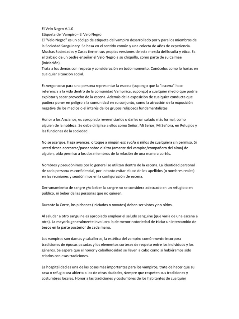 El Velo Negro V | PDF | Liderazgo | Etiqueta