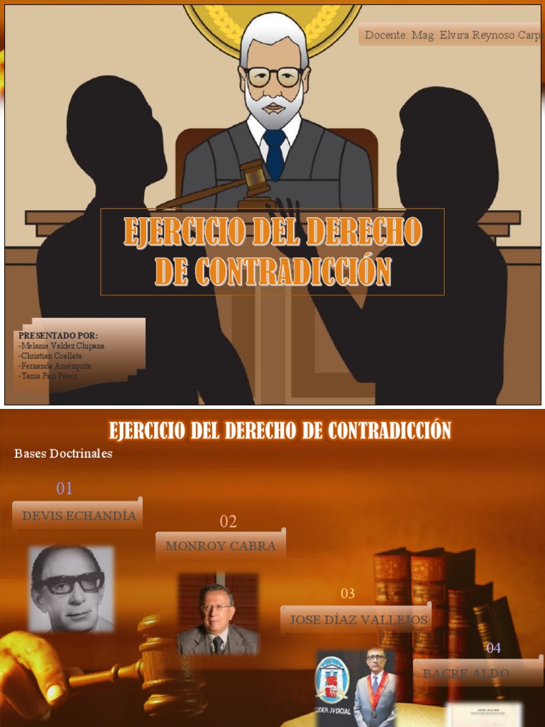 Diapositivas - Derecho de Contradicción | PDF | Demanda judicial | Ley ...