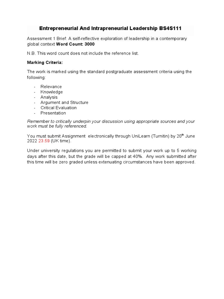 Assessment 1 Guidance - Self Reflection | PDF | Argument | Narrative