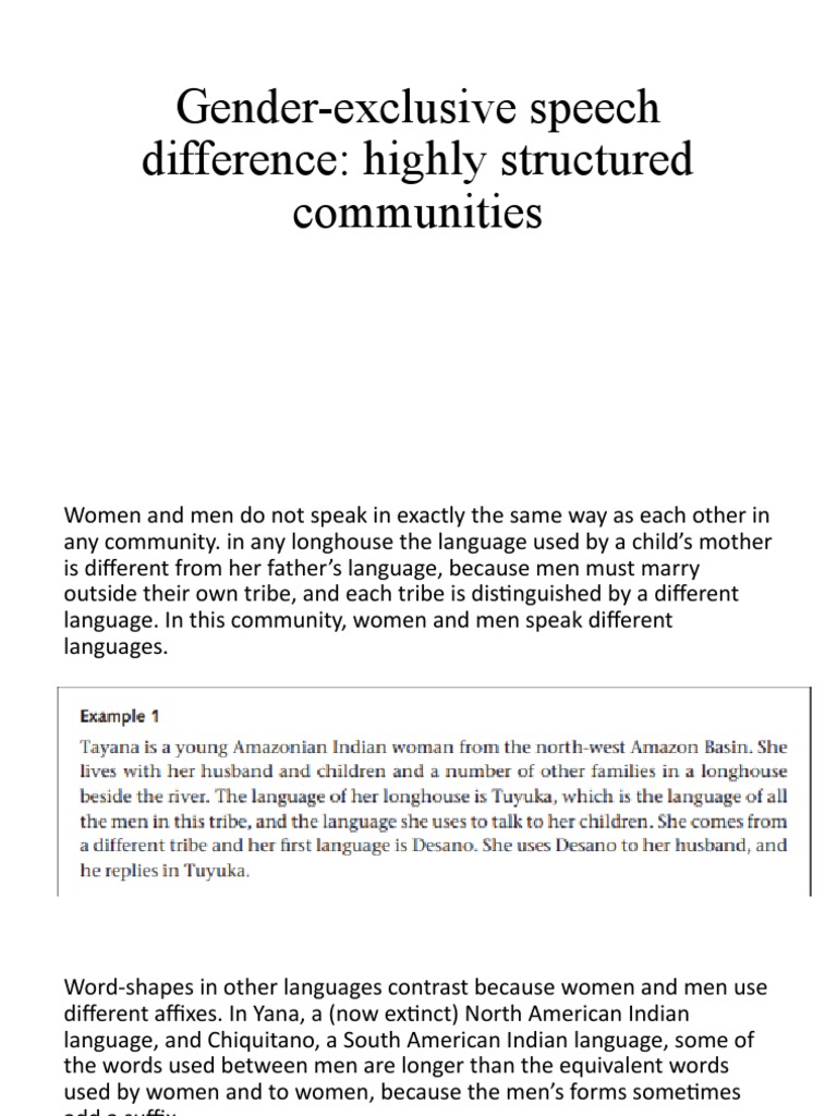 Gender-Exclusive Language Examples | PDF