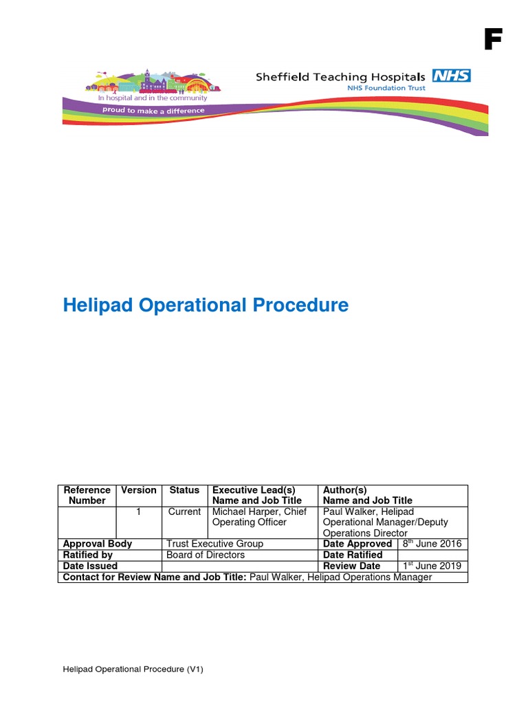 STH-Helipad Operational Procedure (Controlled Document) | PDF ...