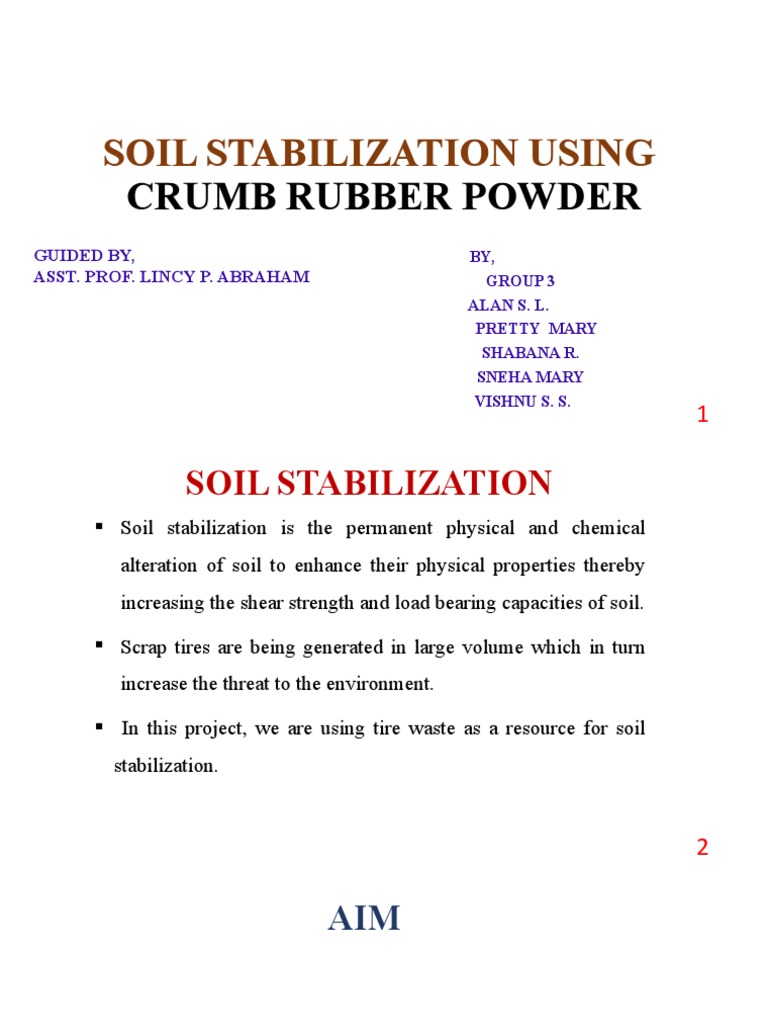 Soil Stabilization with Crumb Rubber | PDF | Applied And ...