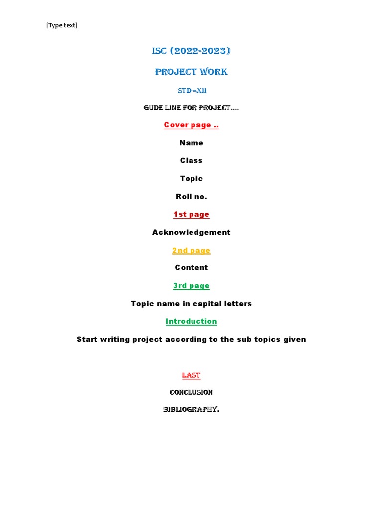 ISC Project Work 2022-2023 | PDF