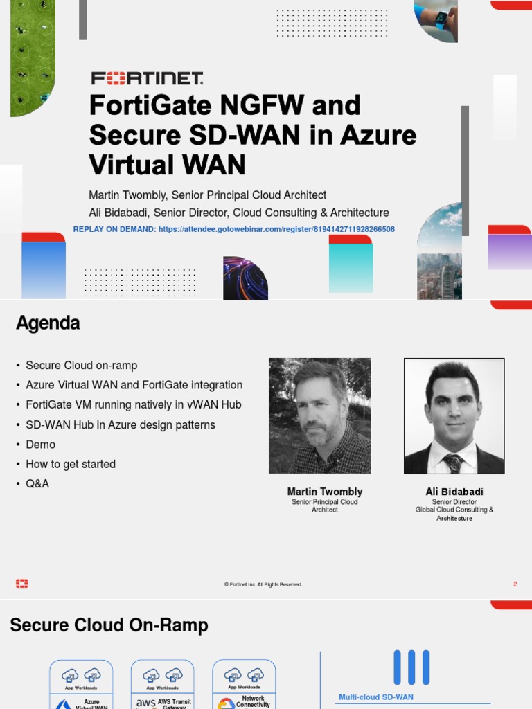 NSE Solution Insider - Extend SD-WAN Into The Cloud With FortiGate Azure Virtual WAN Apr 12 ...