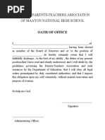 SSG Oath Taking Script | PDF | Oath Of Office | Public Law