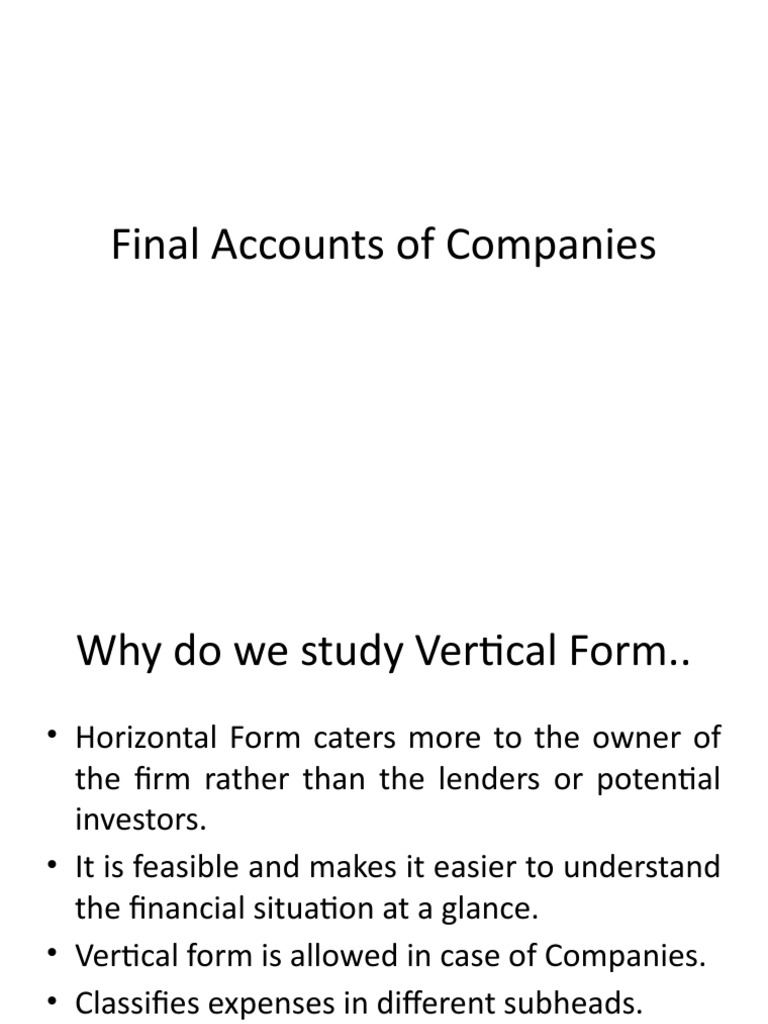 Final Accounts of Companies | PDF | Expense | Balance Sheet