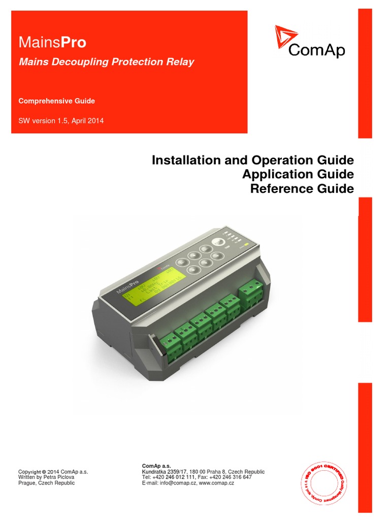 Mainspro: Installation and Operation Guide Application Guide Reference ...