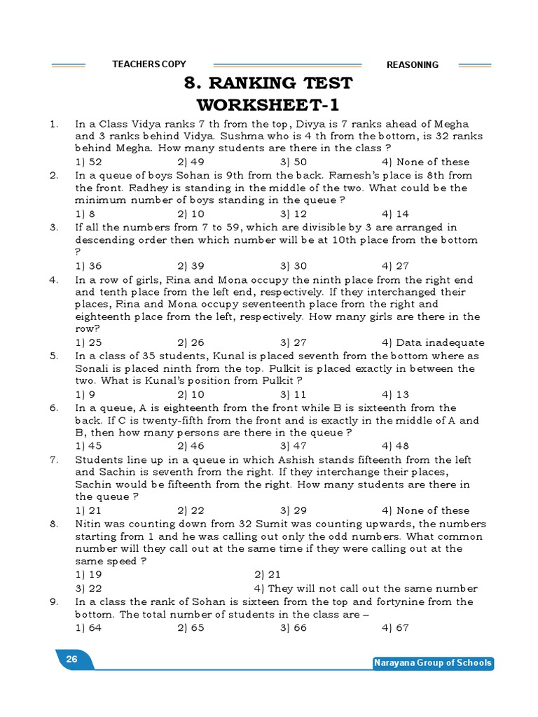 Ranking Test | PDF | Dairy