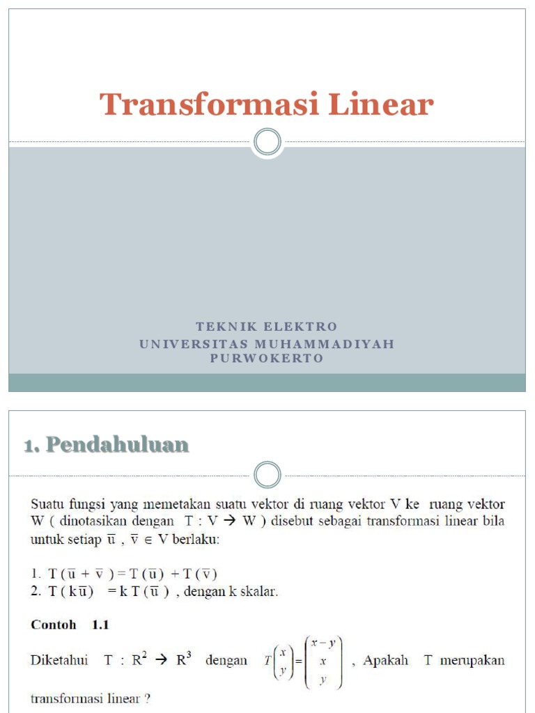 Transformasi Linear | PDF