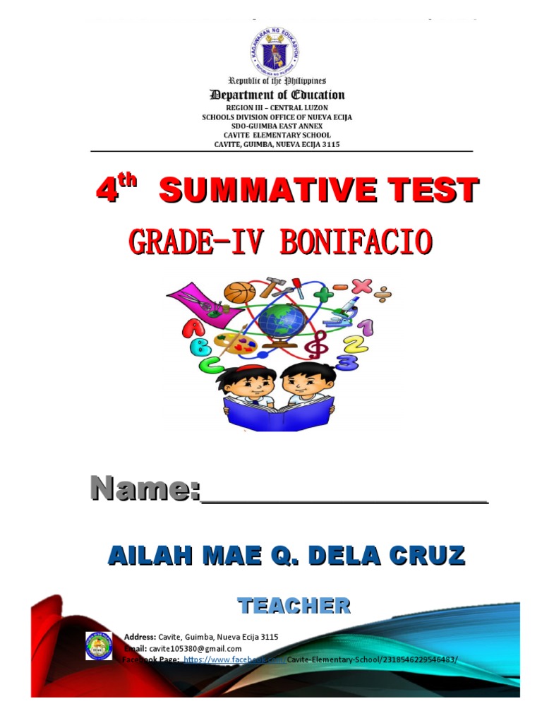 Q1 Summative 7 8week | PDF