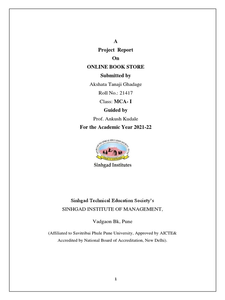 Online Book Store Project Report | PDF | Websites | Internet & Web