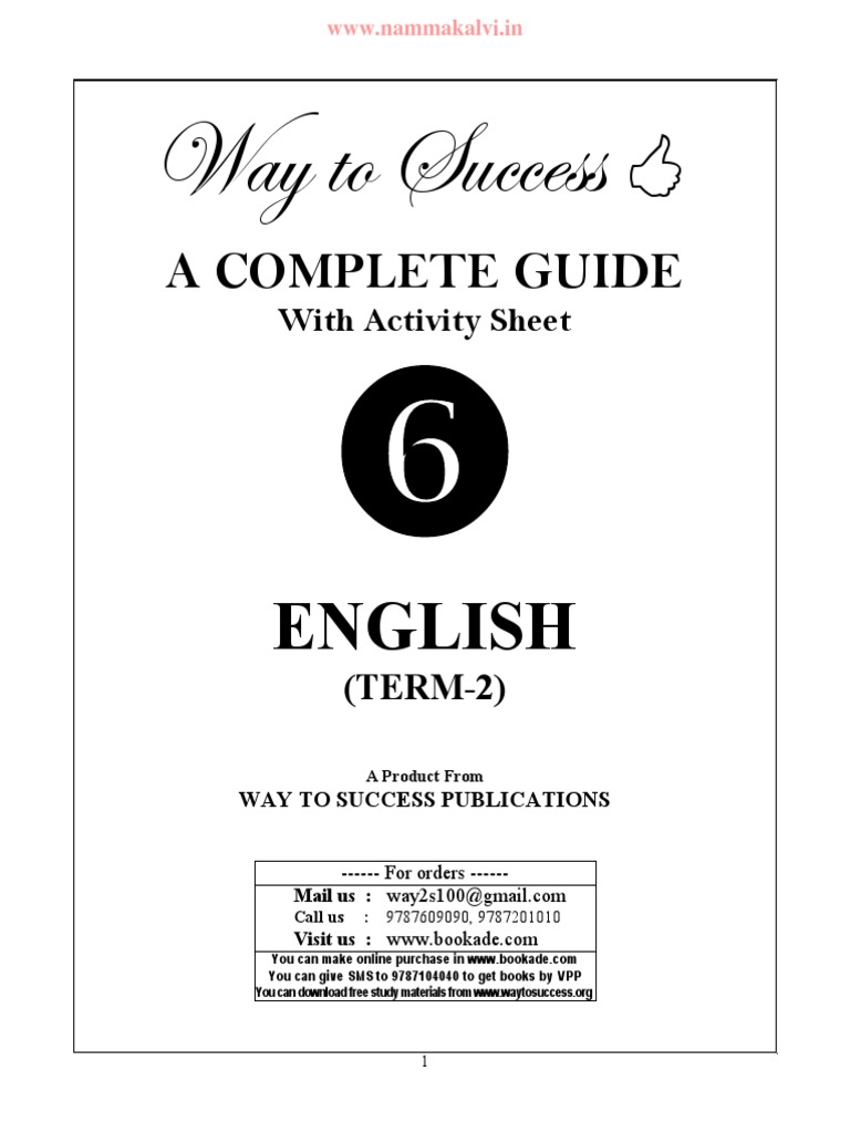 6th Std English Guide Term 2 | PDF | Sports