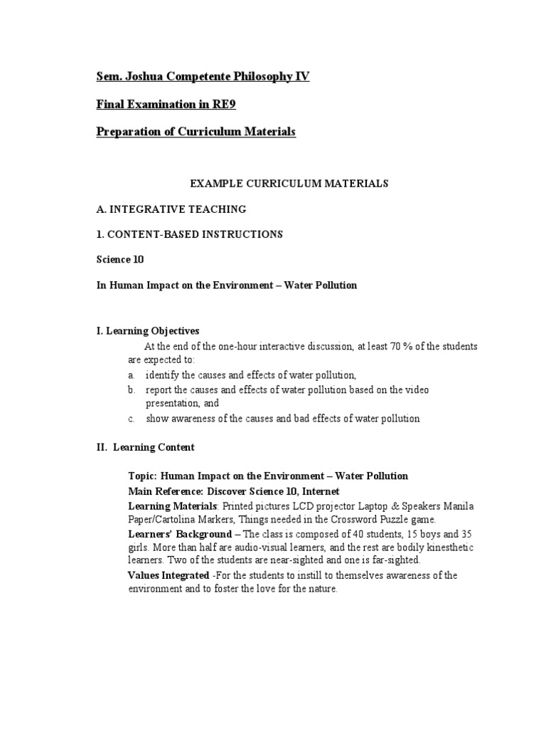 Semi - Detailed Lesson Plan | Download Free PDF | Learning | Teachers