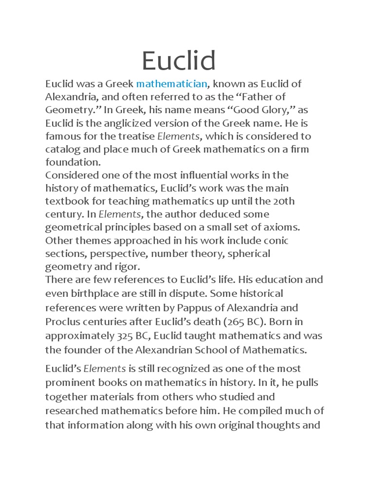 Euclid | PDF | Euclid | Mathematics