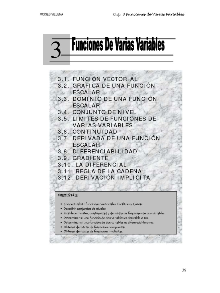 Funciones de Varias Variables | PDF | Límite (Matemáticas) | Derivado