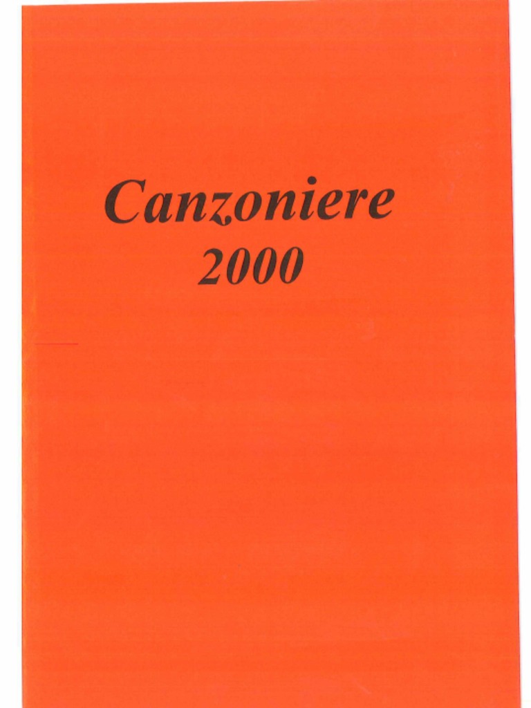 Canzoniere 2000 - Parte 1 | PDF