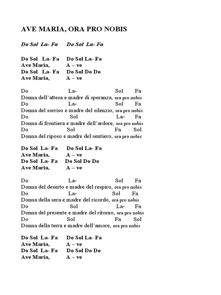 Ave Maria Ora Pro Nobis in DO | PDF