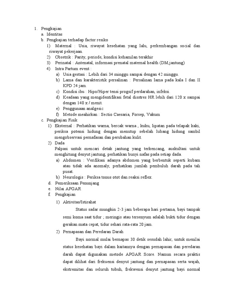 Pengkajian BBLR pada Bayi Baru Lahir | PDF | Kesehatan Holistik | Sains ...