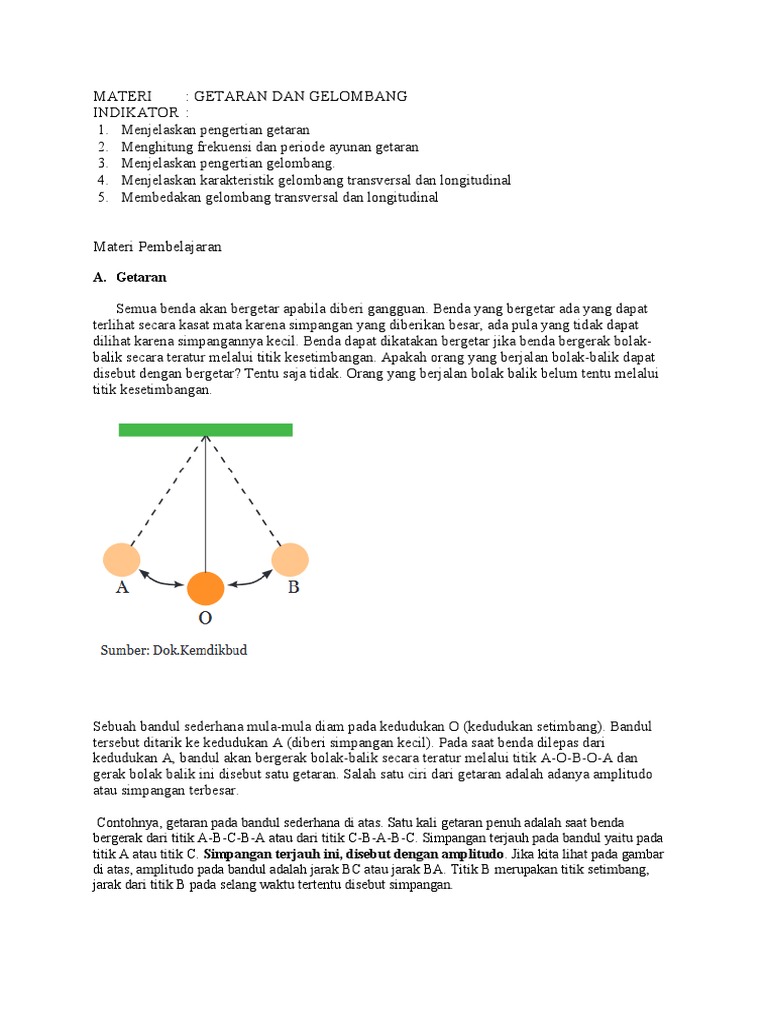 Materi Getaran 1 | PDF