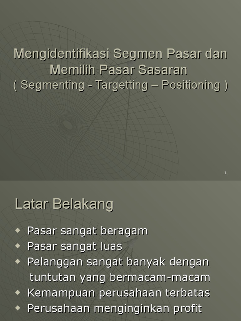 Segmentasi Pasar | PDF
