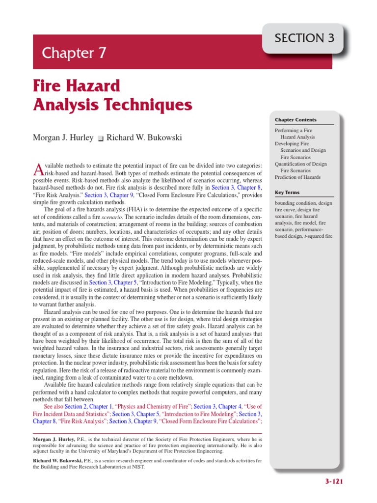 Fire Hazard Analysis Techniques: Section 3 | Download Free PDF ...