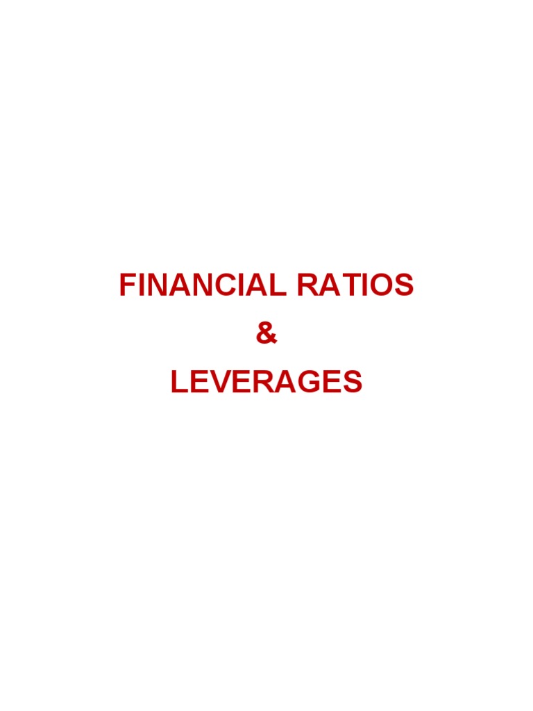 Financial Ratio & Leverage | PDF | Financial Ratio | Gross Margin